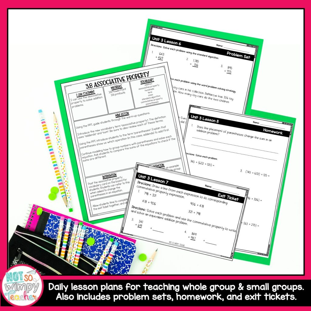 Addition & Subtraction Unit with Activities for THIRD GRADE - Not So ...