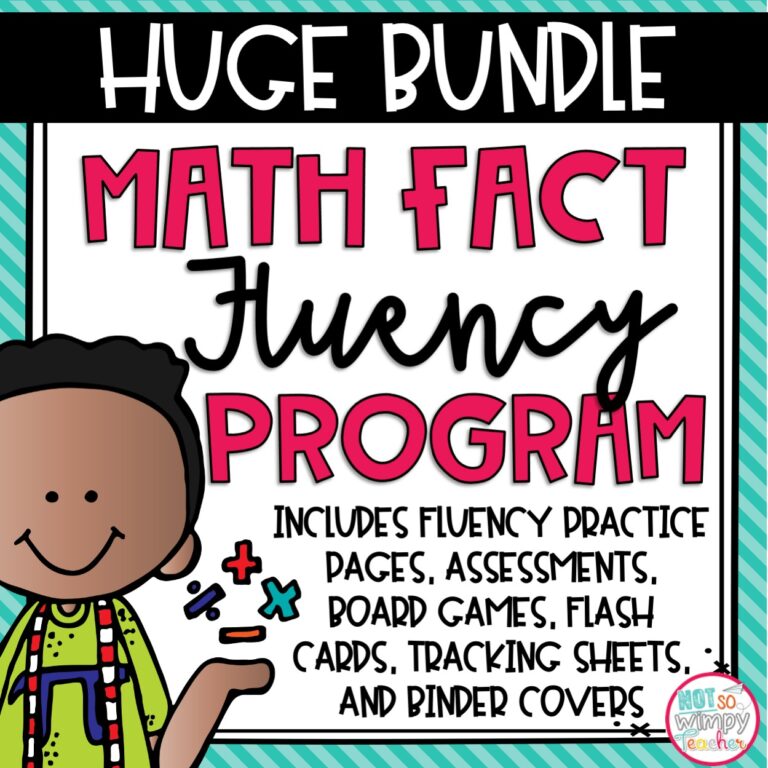 Math Fact Fluency Bundle - Not So Wimpy Teacher