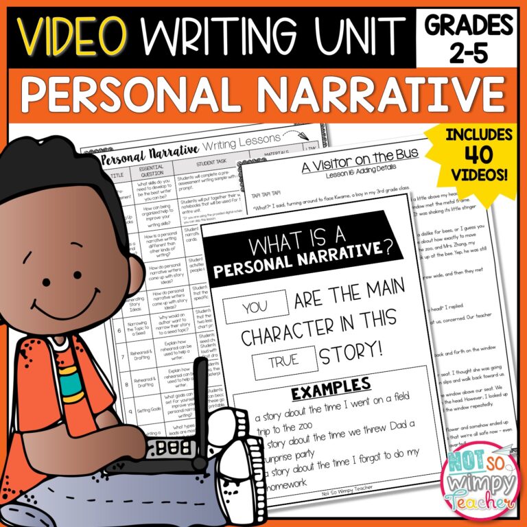8 Must-Do Tips for Teaching Personal Narrative - Not So Wimpy Teacher