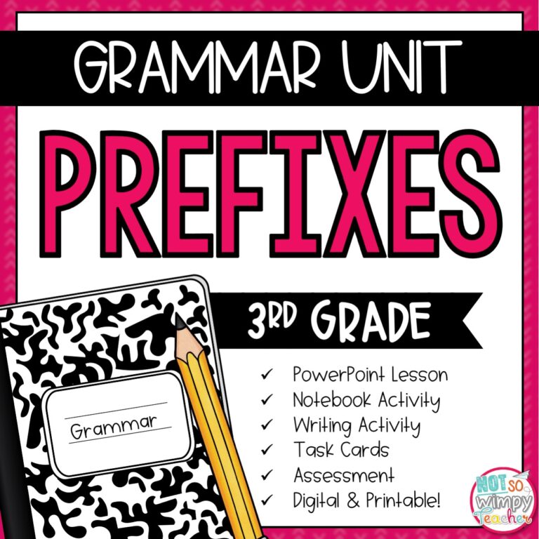 Grammar Third Grade Activities: Prefixes - Not So Wimpy Teacher