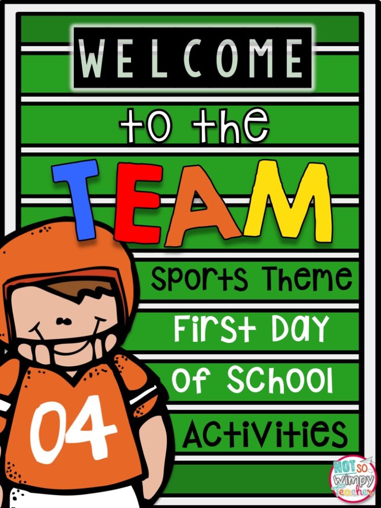 First Day of School Activities: Sports Themed - Not So Wimpy Teacher