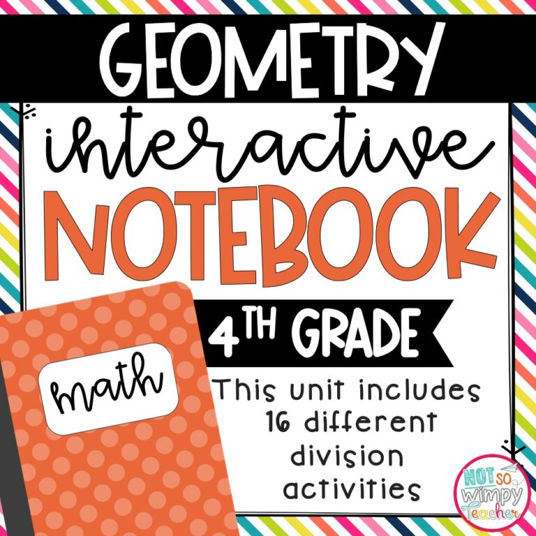 Geometry Interactive Notebook for 4th Grade - Not So Wimpy Teacher
